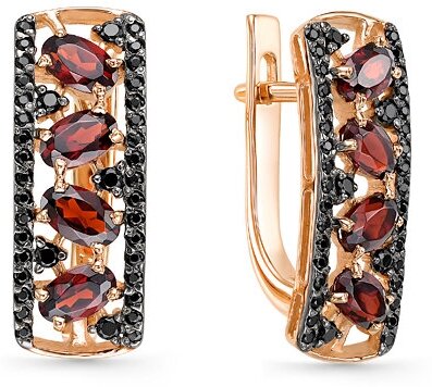 Серьги золото, 585 проба, Лондон топаз