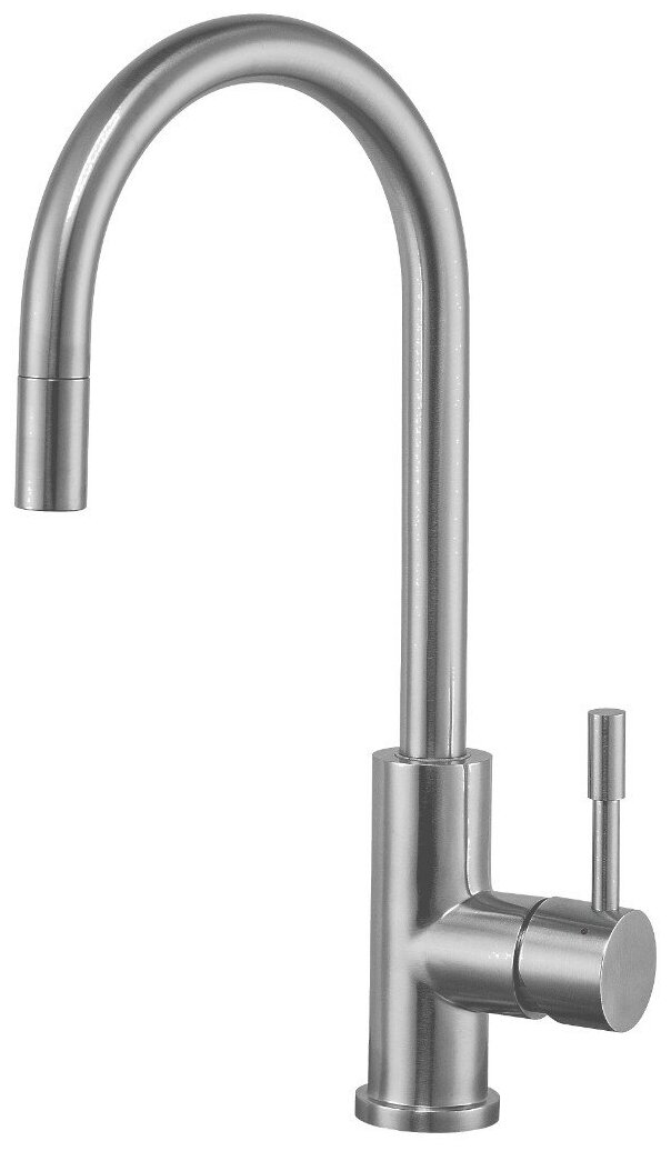 Смеситель для кухни Seaman Eco Venice SSN-1371P, матовая нержавеющая сталь, выдвижной излив, классический