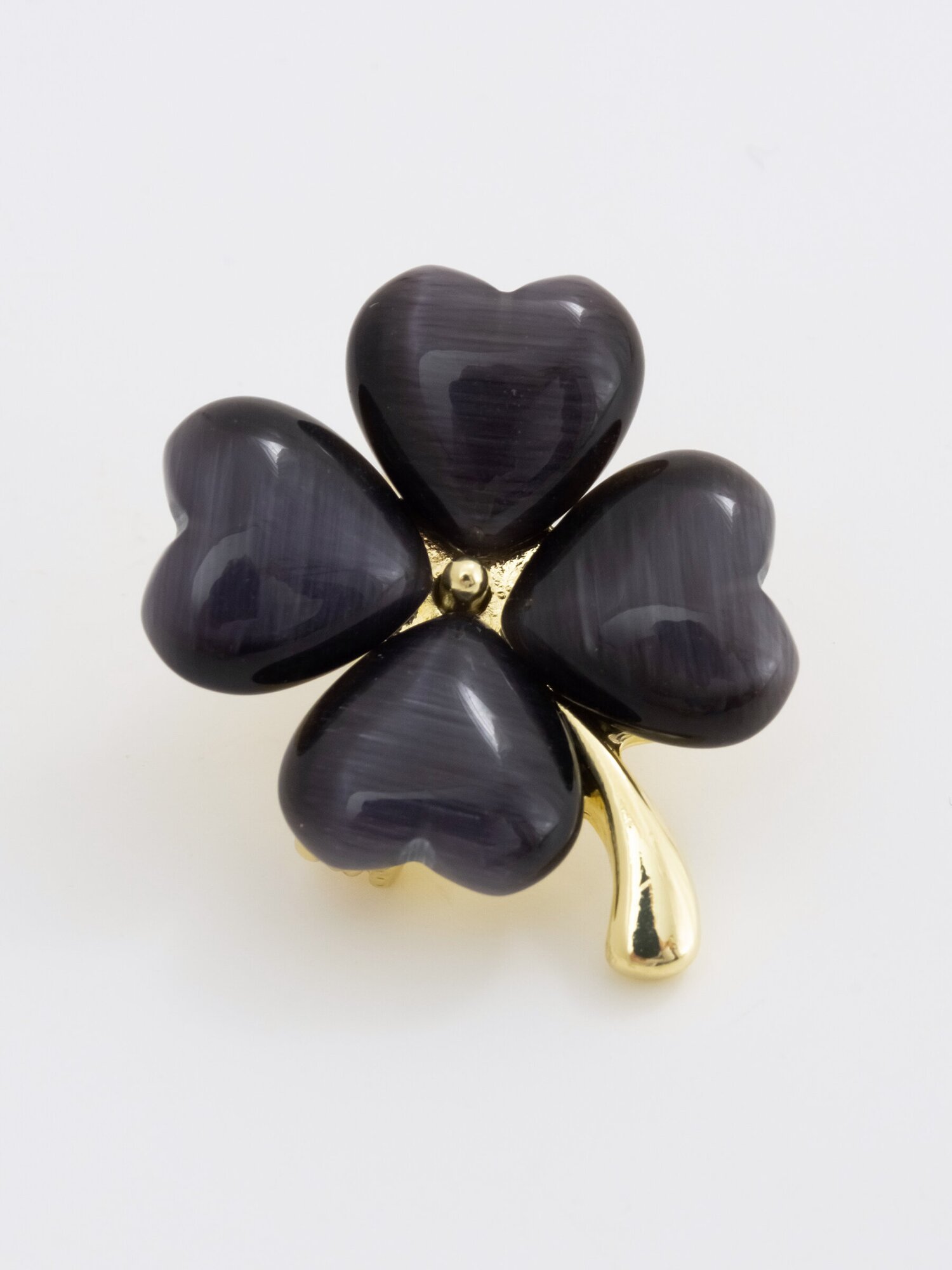 Брошь, кошачий глаз синтетический