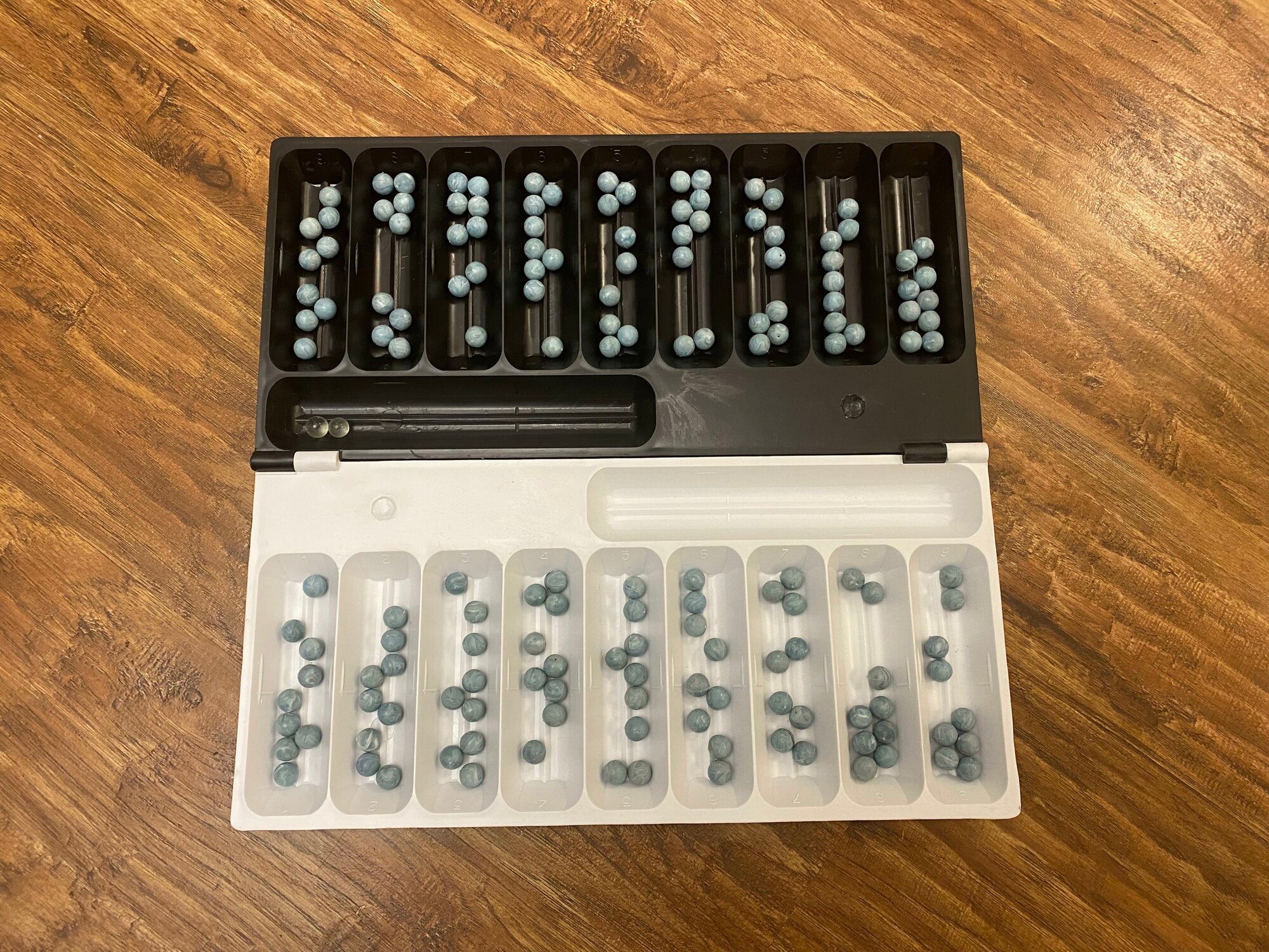 Настольная игра Тогуз коргоол ( Манкала ), складная доска 39 см и камешки 162 шт.