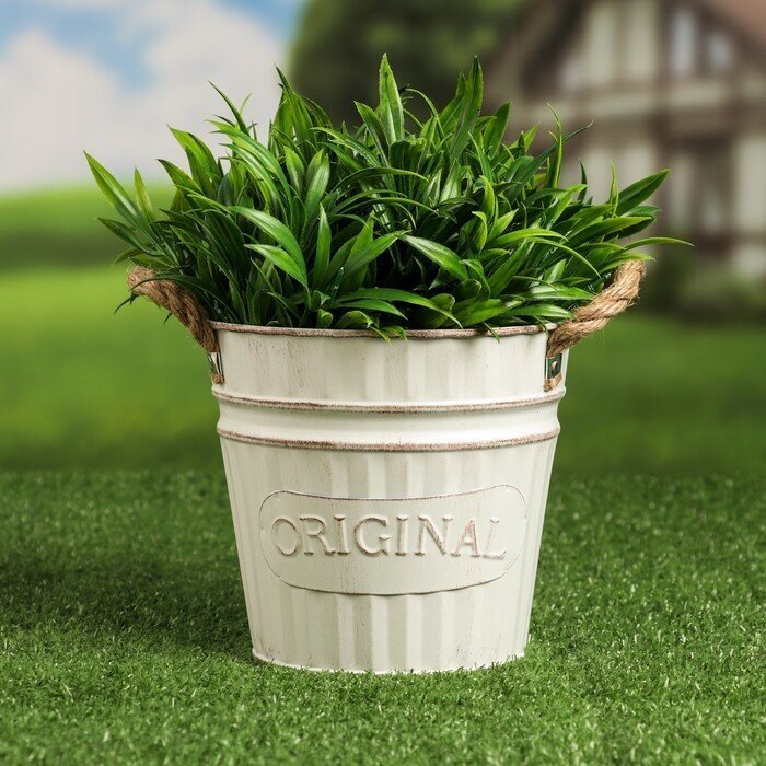 Кашпо "Ведерко оригинальное" микс, 16х16х15см, 4528640