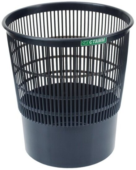 Корзина для бумаг Стамм 18 л сетчатая, черная