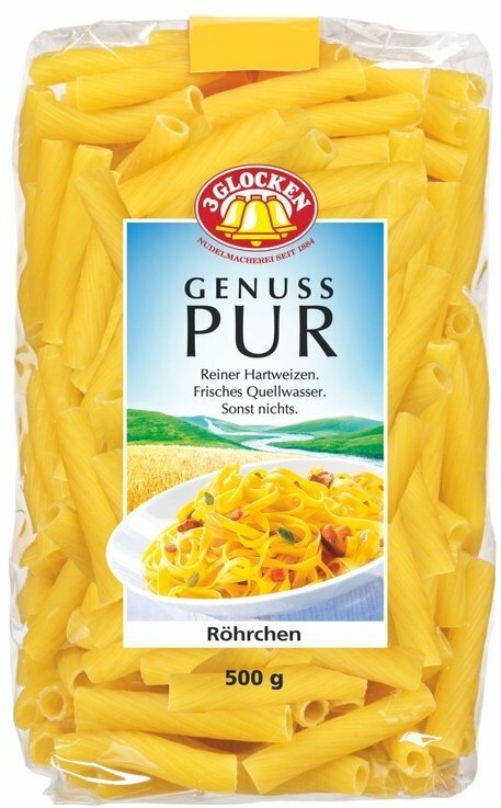 Макароны 3 GLOCKEN Genuss Pur Короткие Rohrchen 500г
