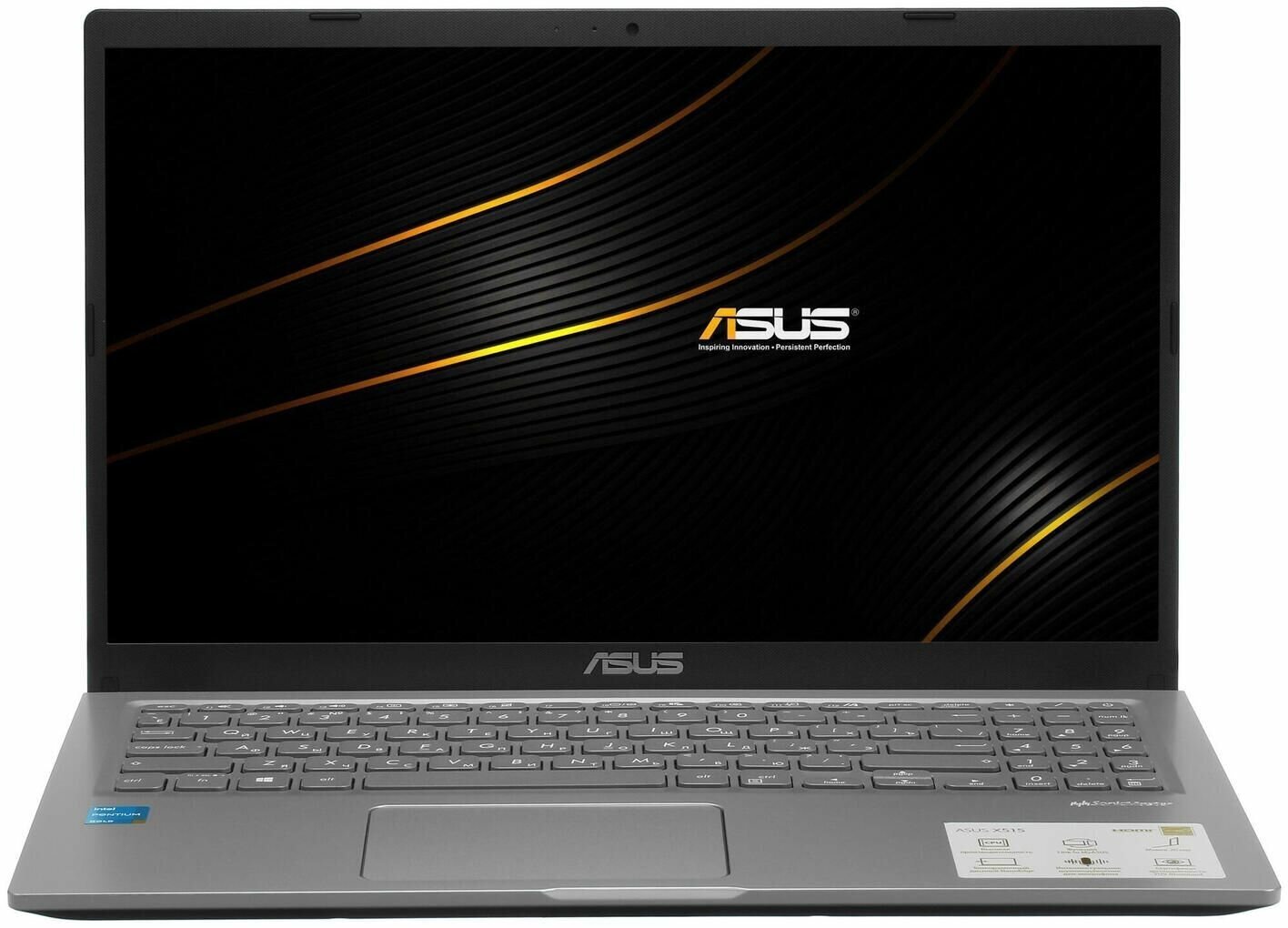 15,6" Ноутбук Asus Laptop 15 F515EA-EJ1437 (90NB0TY2-M23870) серебристый - 1920x1080, TN, Intel Pentium Gold 7505, ядра: 2 x 2 ГГц, 8 ГБ, SSD 256 ГБ, Intel UHD Graphics, Windows 10 Pro