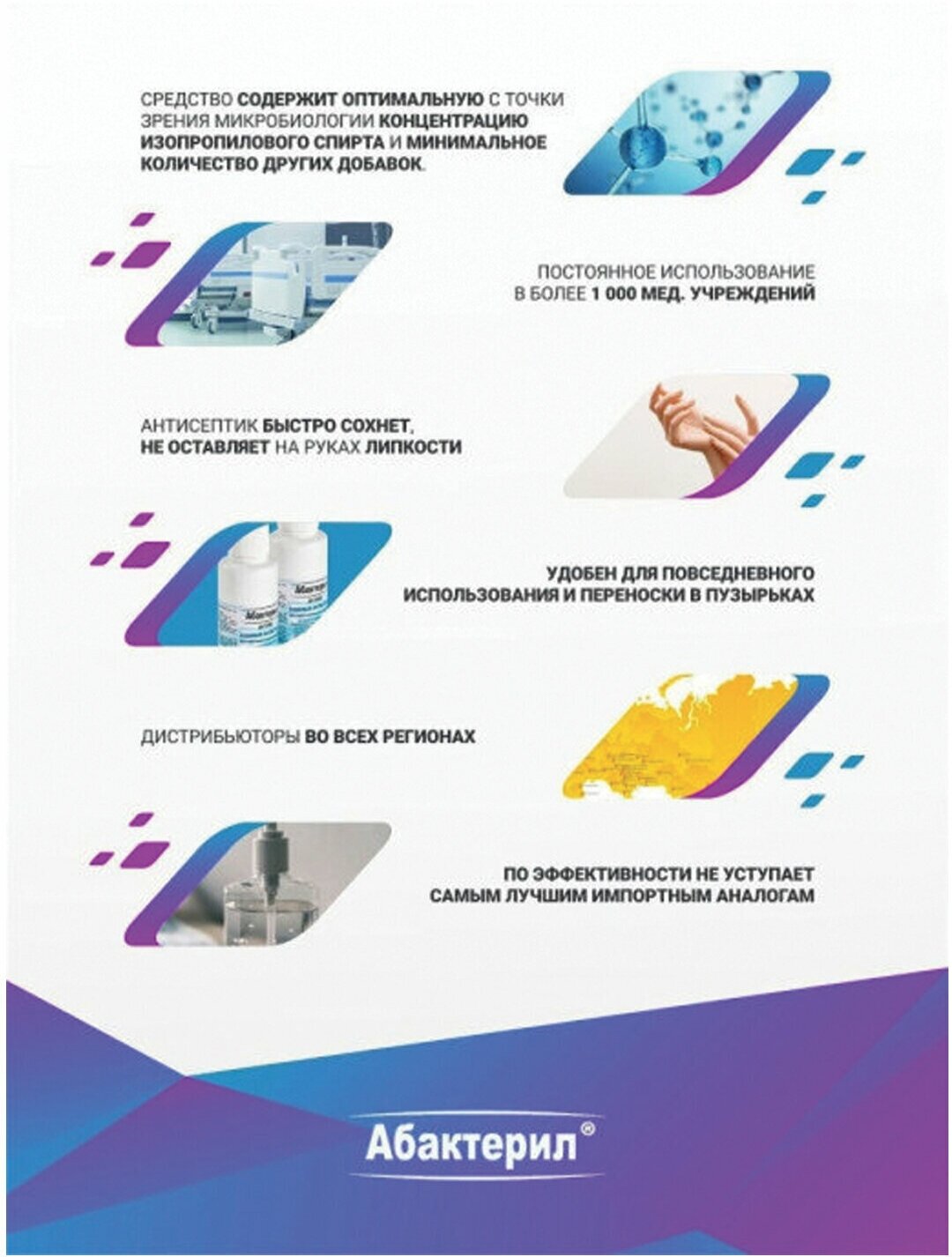Упаковка 2 шт. Антисептик для рук и поверхностей спиртосодержащий (64%) с дозатором 1л абактерил-актив, дезинфицирующий, жидкость, АА-202