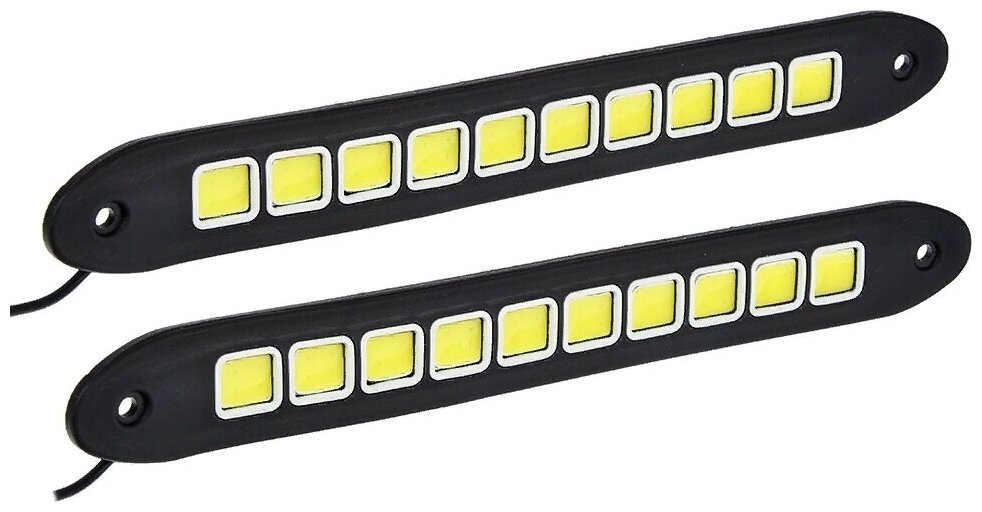 Дневные ходовые огни NEW GALAXY, 40 LED, гибкий резиновый корпус, 260 мм, 12V, белый, 2шт