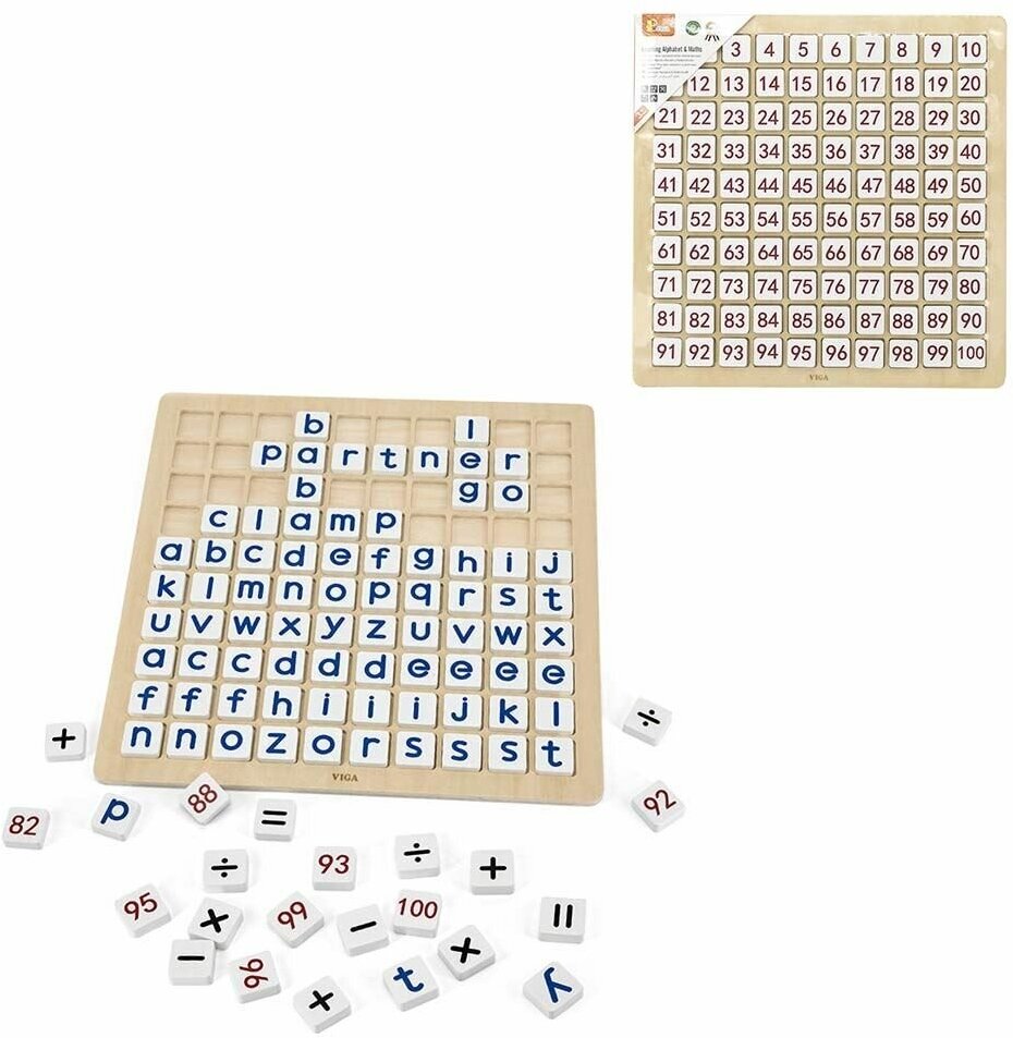 Игра обучающая Буквы и цифры (дерево) Viga 44510