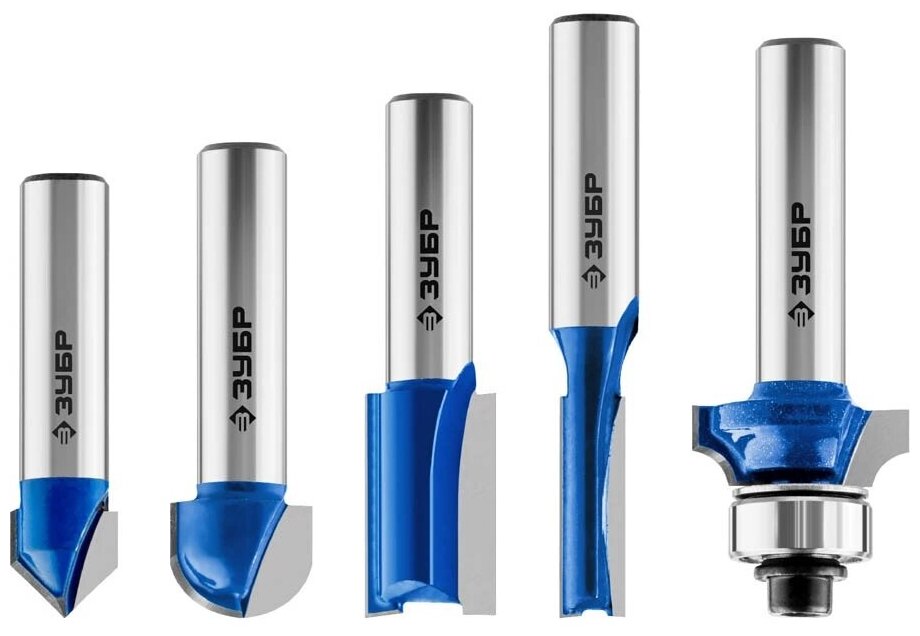 ЗУБР 5шт, набор профильных фрез по дереву, 28795-H5