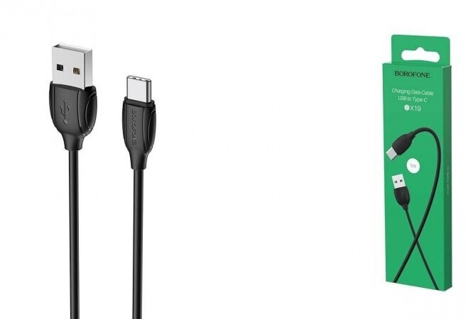 Кабель USB - USB Type-C BOROFONE BX19, 2A черный 1м