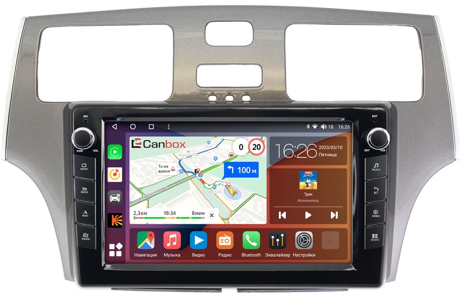 Штатная магнитола Toyota Windom 3 (XV30) 2001-2006 Canbox H-Line 7822-9134 Android 10 (4G-SIM, 4/32, DSP, IPS) С крутилками