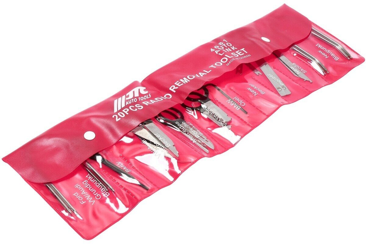 JTC-4081 Набор для демонтажа автомагнитол 20 предметов