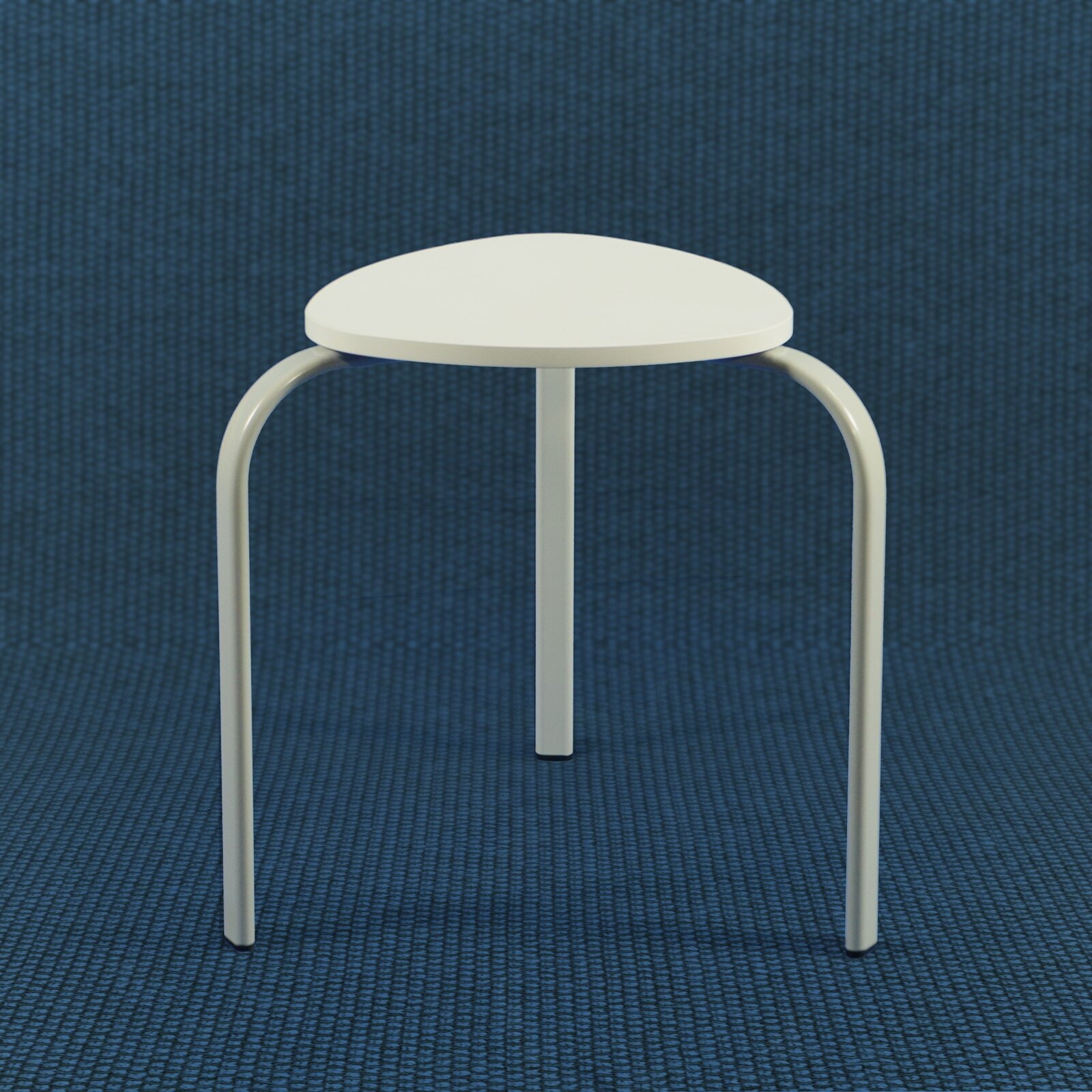 Кухонный табурет «Фолио», белый, серебристый