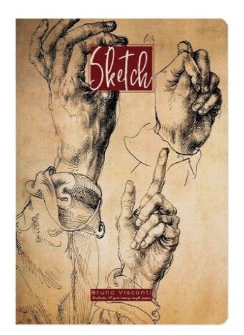 Блокнот скетчбук SKETCHBOOK BV. В5, 188х259 мм. 36Л, бежевый 110 гр в мягком переплете, (4 вида), микс Цена за 1 шт.