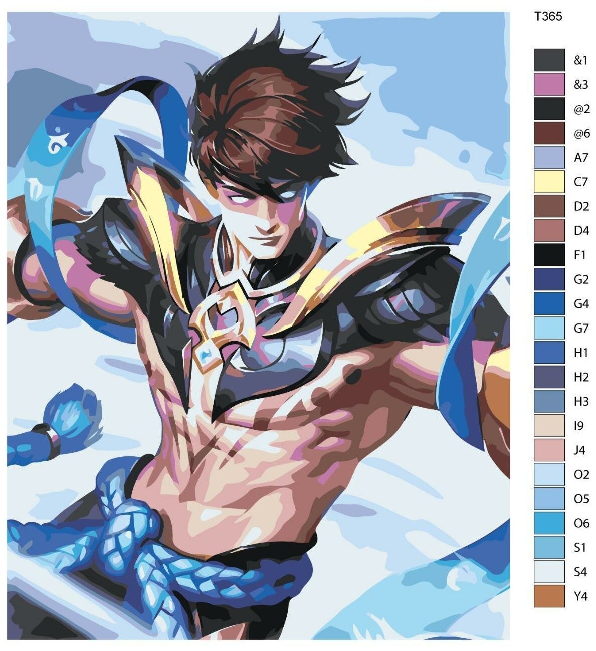 Картина по номерам Т365 "Mobile Legends: вейл" 40Х50