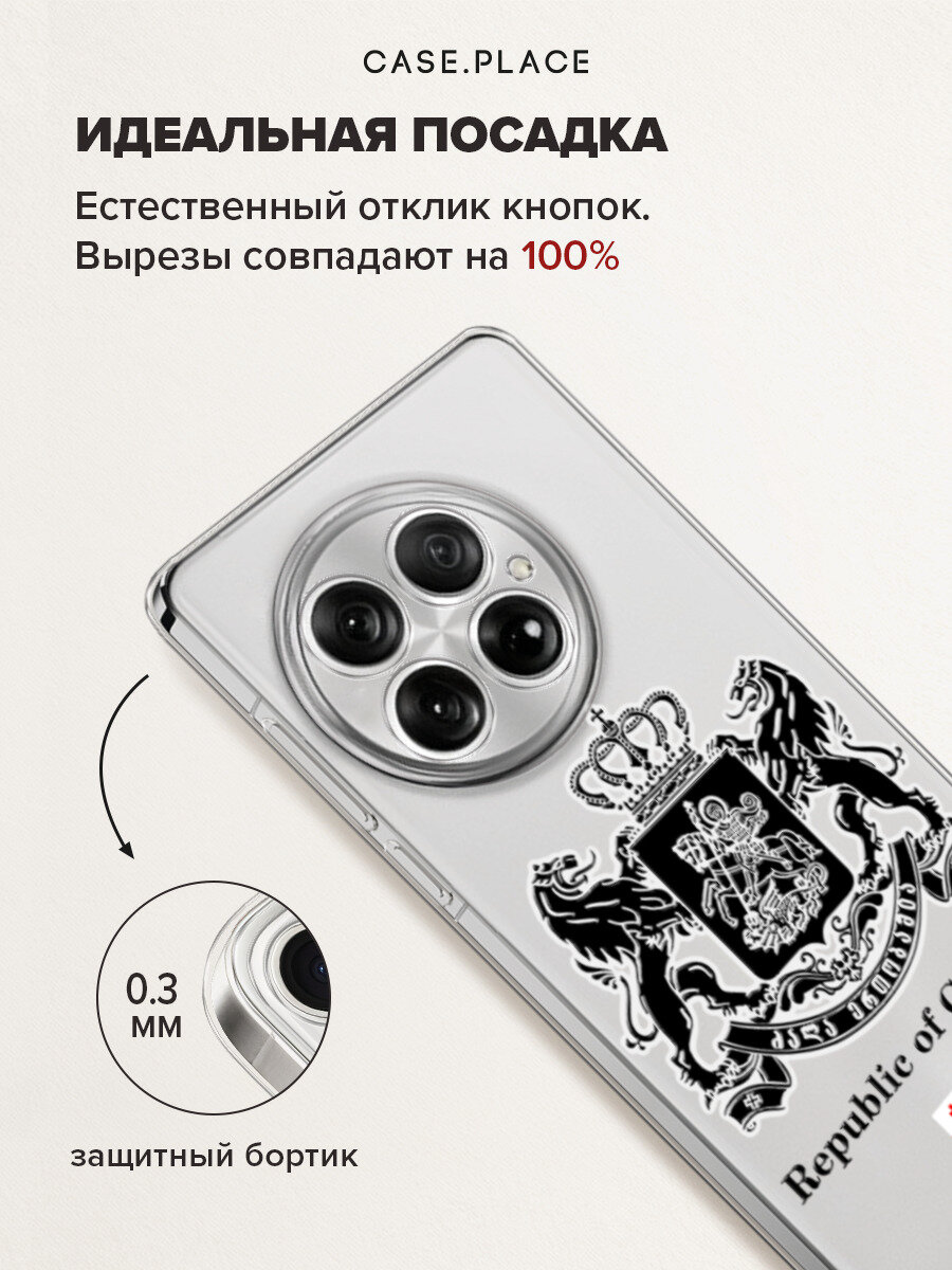 Силиконовый чехол на OnePlus 13 / Ван Плас 13 с принтом Rebublic of Georgia — фото 1
