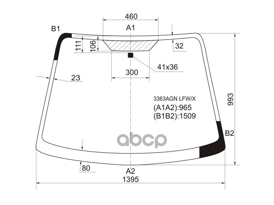 Стекло лобовое Suzuki SX4 06-16 / Fiat Sedici 06-11 XYG арт. 3363AGN LFW/X