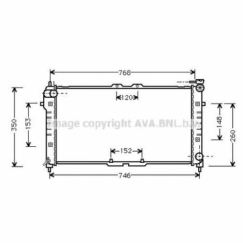 Основной радиатор (двигателя) Ava MZ2027 для Mazda 626 IV, V, MX-6