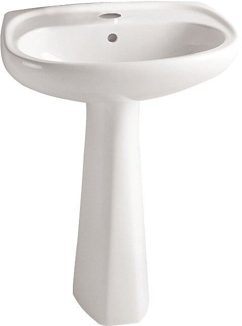 Раковина в ванную подвесная VitrA Normus 55 9600B003-7650 белая, с пьедесталом