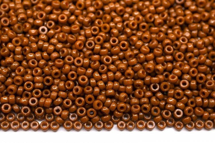 Бисер японский MIYUKI круглый 15/0 #4459 коричневый, непрозрачный Duracoat, 10 грамм