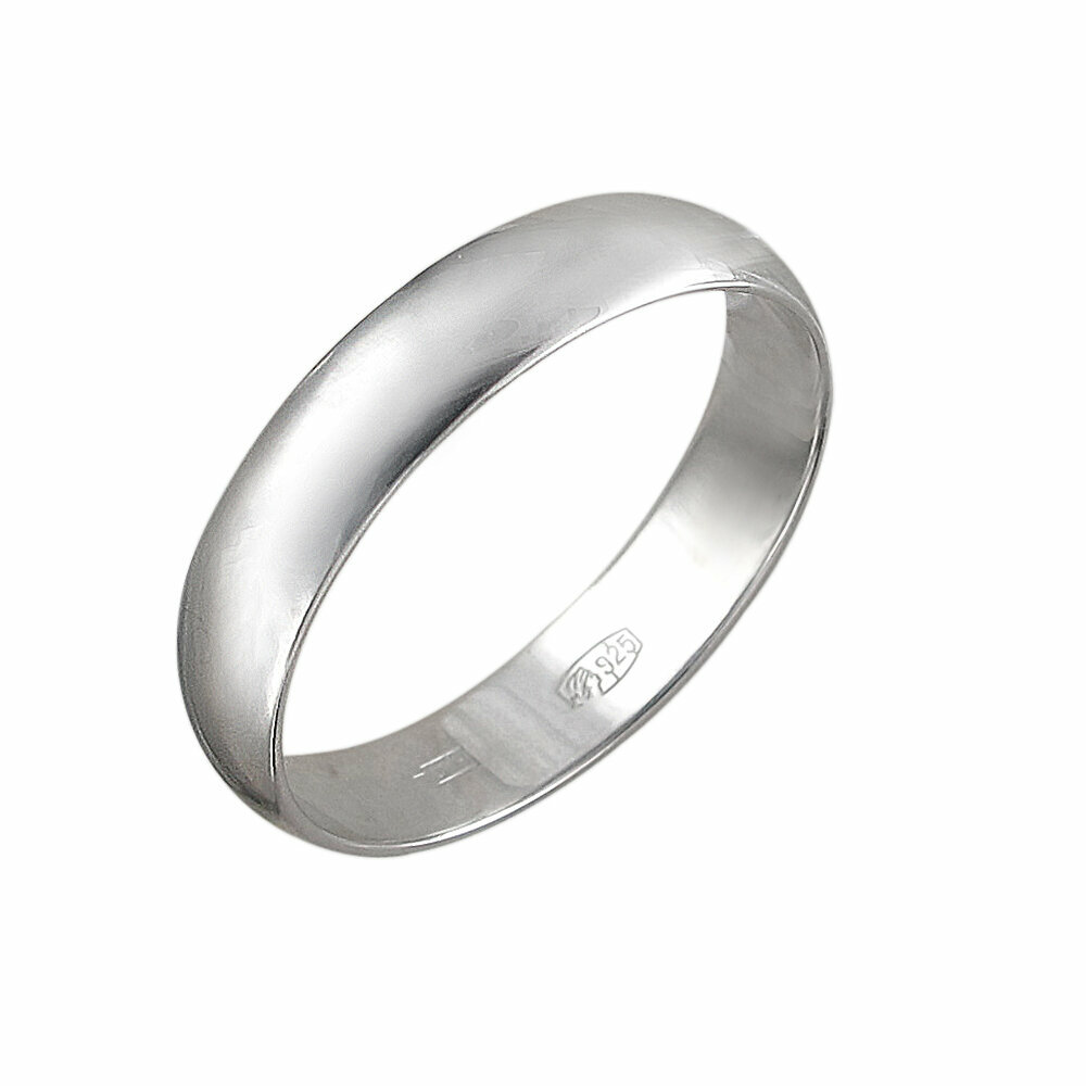 Кольцо обручальное, серебро, 925 проба, родирование