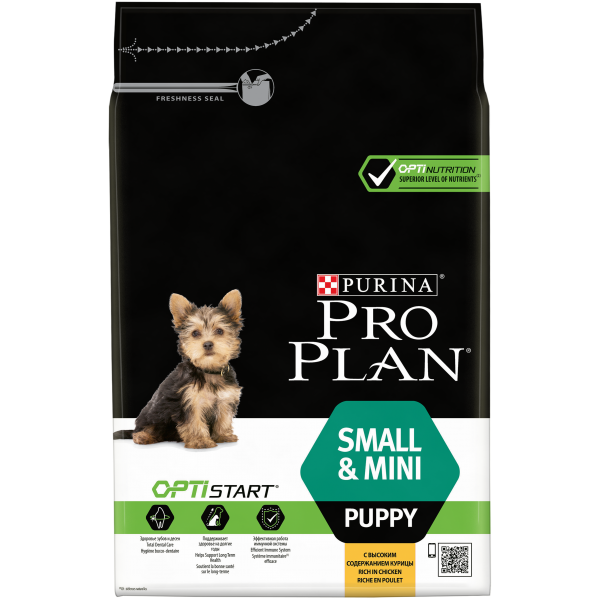 PURINA Pro Plan Puppy Small&Mini Сухой корм д/щенков мелких и карл пород Курица и рис