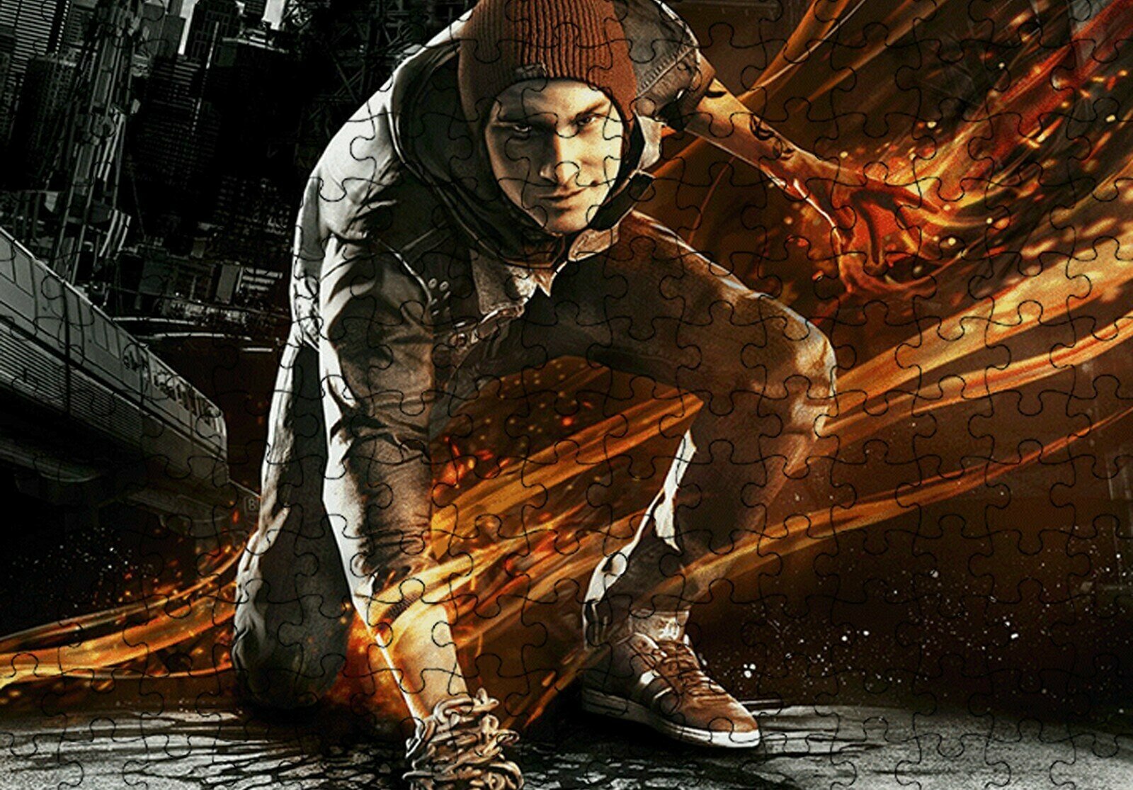 Пазл картонный А4: модель inFamous - 1
