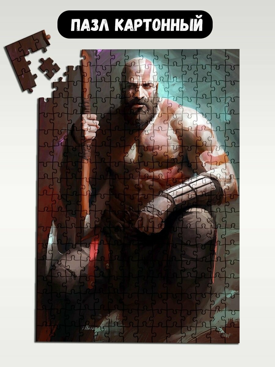 Пазл картонный А3: модель игра god of war 4 - 965