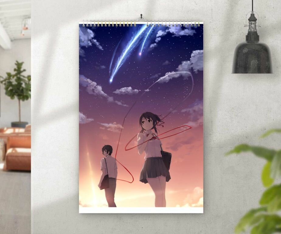 Календарь перекидной по аниме Твоё Имя, Your Name №2, А4
