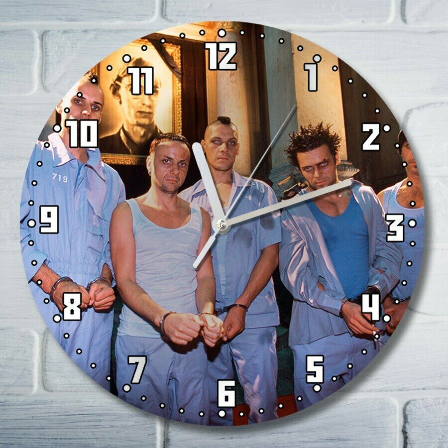 Настенные часы УФ с рисунком музыка Rammstein - 3837