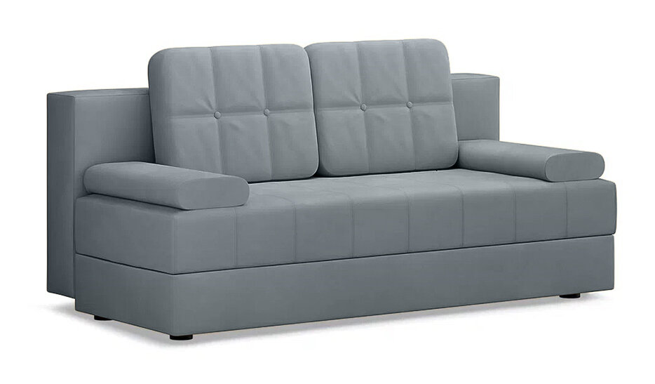 Диван раскладной Аура 7, механизм еврокнижка, в цвете серый (Velutto 12)