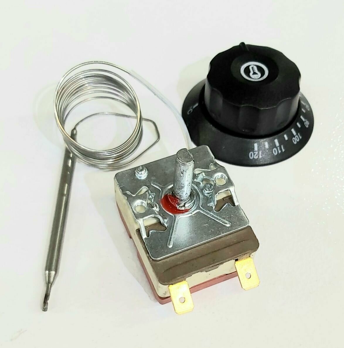 Термостат для кипятильника EC/16A/250V/1,0m/23mm/ 30-120С с ручкой