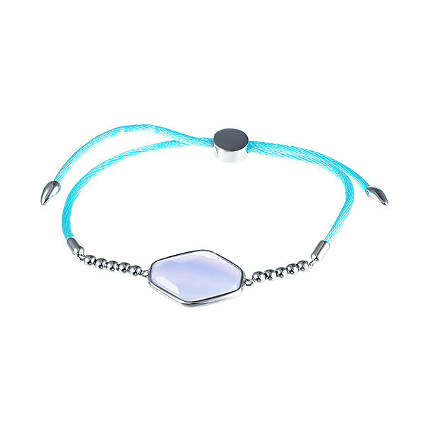 Браслет, серебро, 925 проба, халцедон