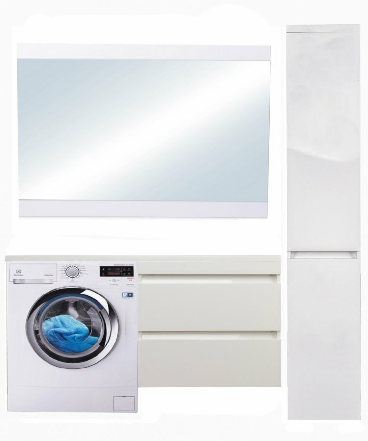 Тумба с раковиной подвесная "Даллас 140", Люкс белая,(Умывальник Даллас 1400*482 правый)