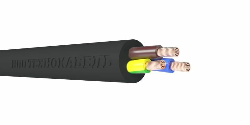 Провод ПВС 3х1.5 (2х1.5+1х1.5) 380В Ч (м) Технокабель 00-00148759