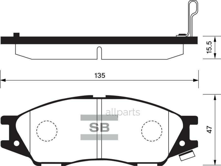 SANGSIN BRAKE SP1156 Колодки тормозные дисковые, передние