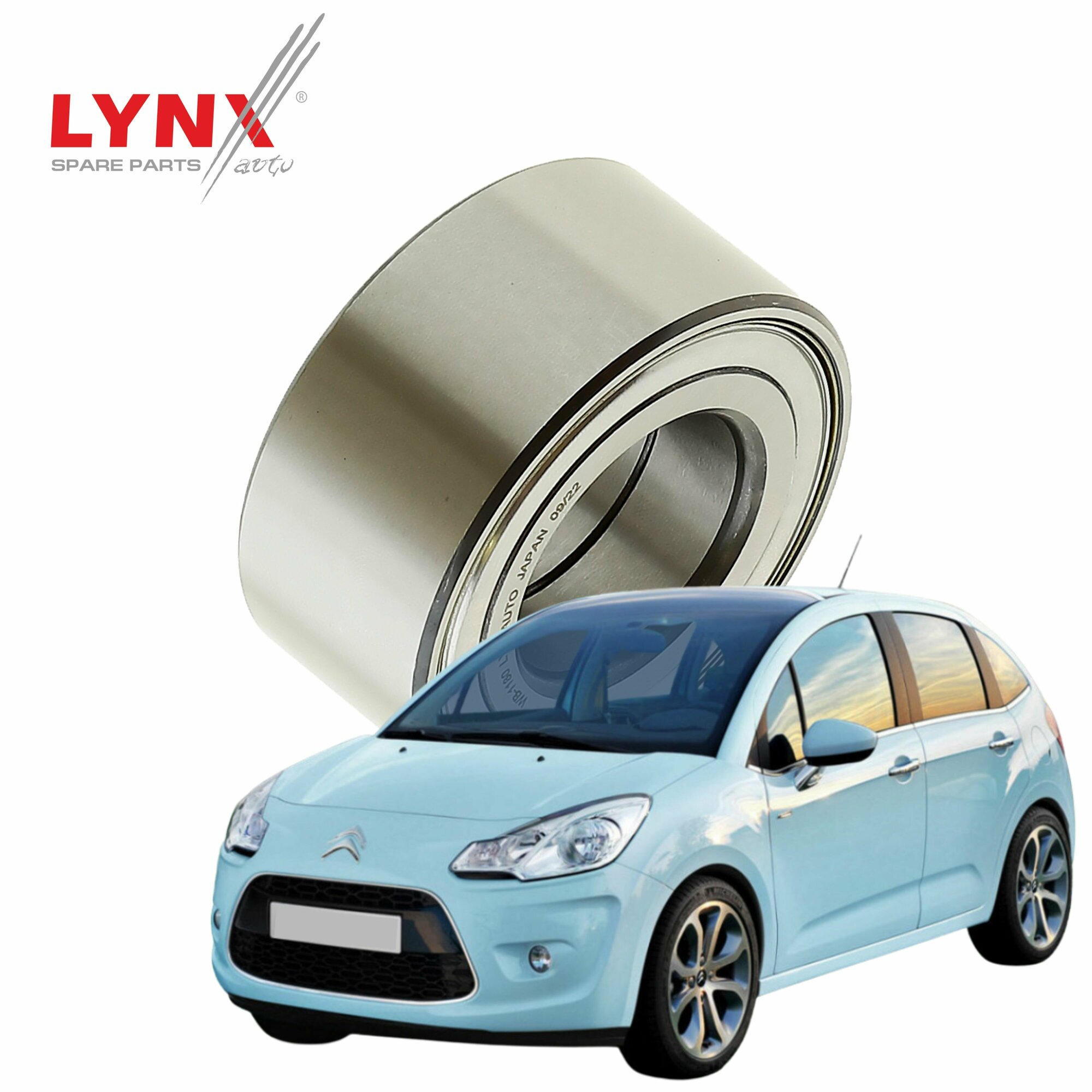 Подшипник ступицы Citroen C3 (2) / Ситроен С3 1993 1994 1995 1996 1997 1998 / передний, 1 шт LYNXauto