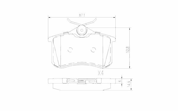 Zekkert Колодки тормозные задние для Audi A4 III 00-, A6 II 97-, VW Golf II-IV 83-, Passat II-IV 84-, Polo III 95-