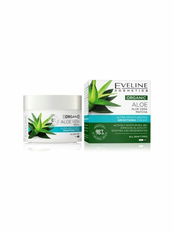 Eveline Cosmetics Крем для лица Organic, Дневной и ночной, ультраувлажняющий, разглаживающий, 50 мл
