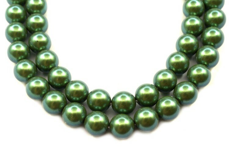 Жемчуг Preciosa Maxima, цвет pearlescent green, 8мм, 704-016, 10шт