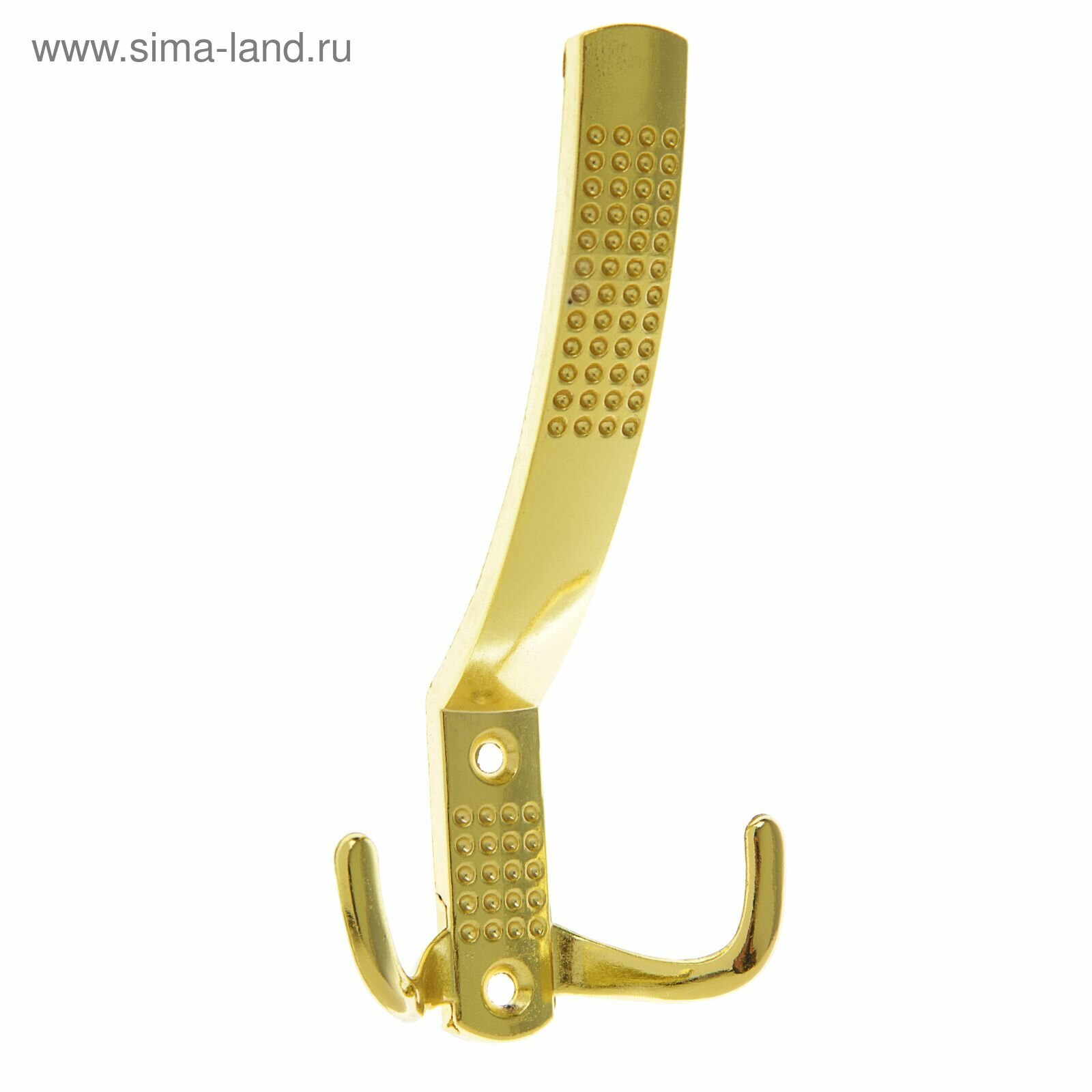 Крючок мебельный KM302GP, трёхрожковый, цвет золото 1866172