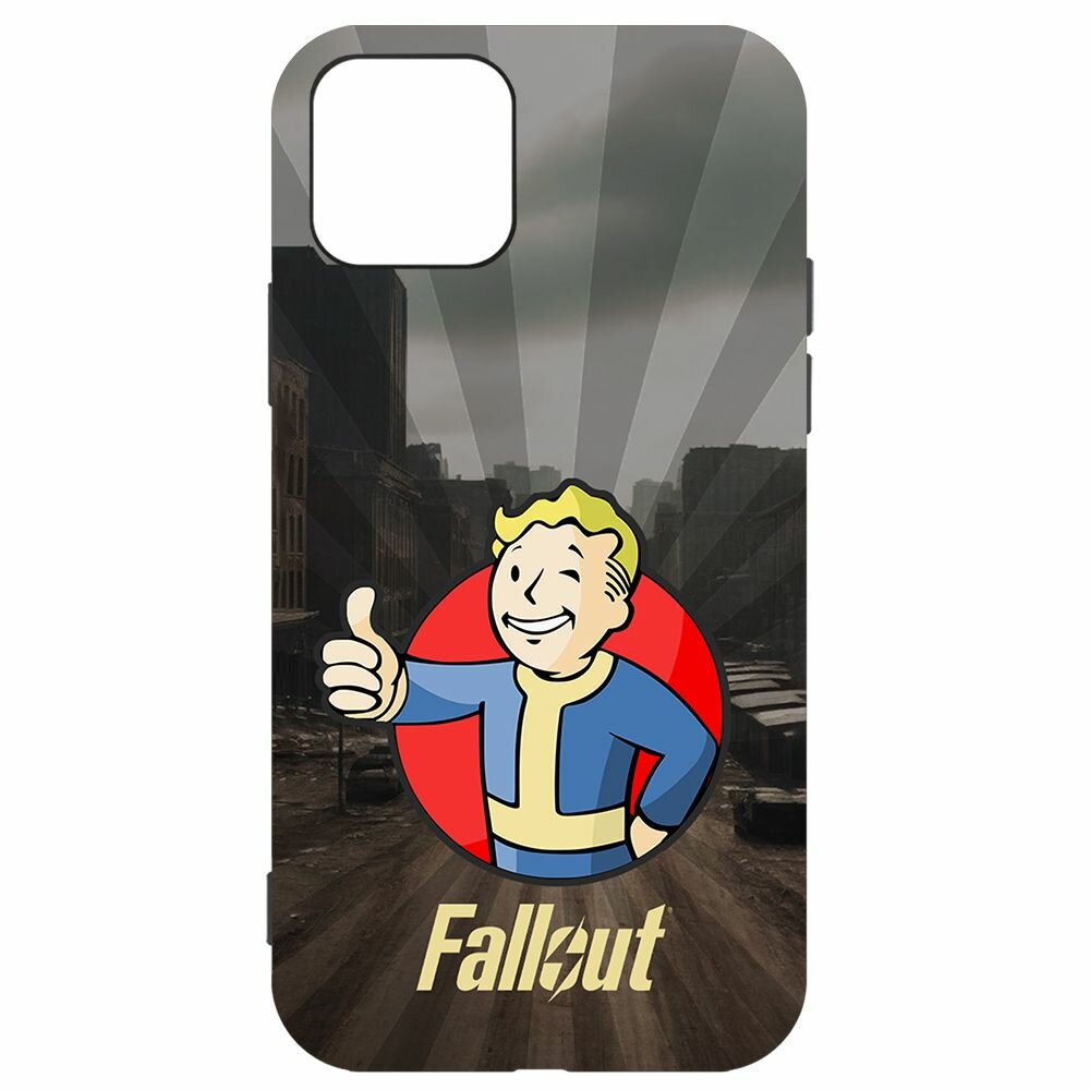 Чехол-накладка Krutoff Soft Case Фоллаут (Fallout) - Волт-бой для iPhone 11 Pro черный