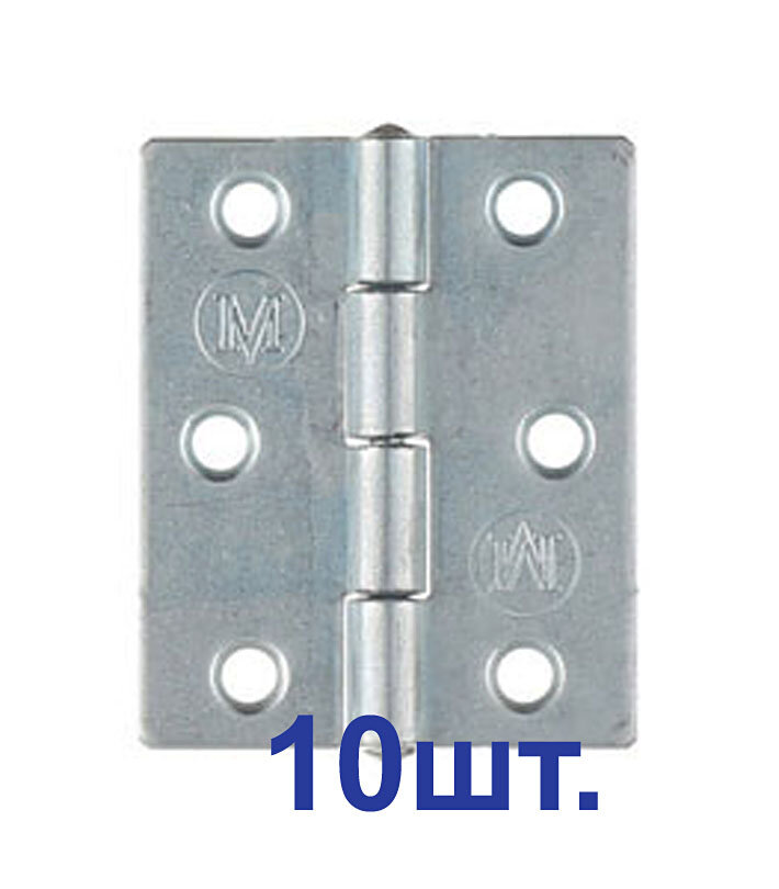 Петля универсальная неразъемная 40х50 мм оцинкованная (10 шт.)