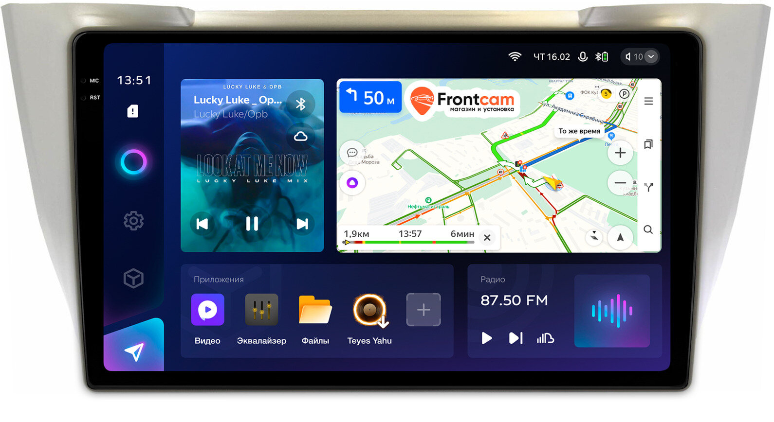 Штатная магнитола Toyota Harrier 2 (XU30) 2003-2013 Teyes CC3 2K 4/32 10.36" RM-10-496 Android 10 (4G-SIM, DSP, QLed)