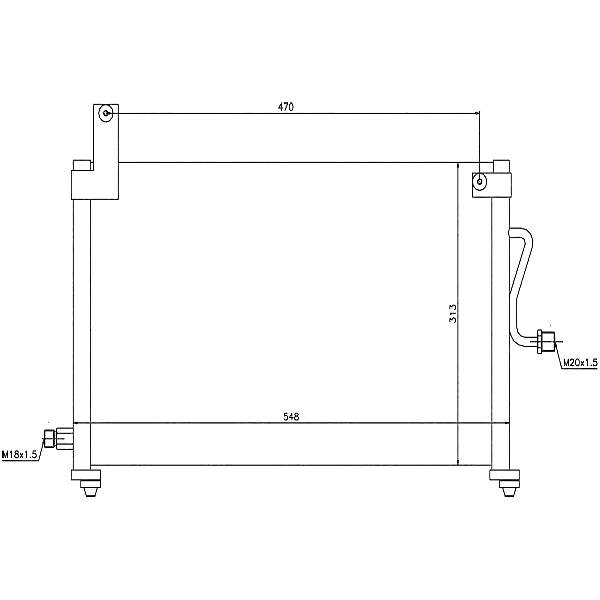 STELLOX 10-45026-SX (1045026_SX / 96566331 / 96569392) радиатор конд.\ Daewoo (Дэу) Matiz (Матиз) 0.8 / 1.0 02