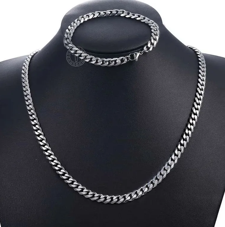 Комплект бижутерии: браслет, цепь