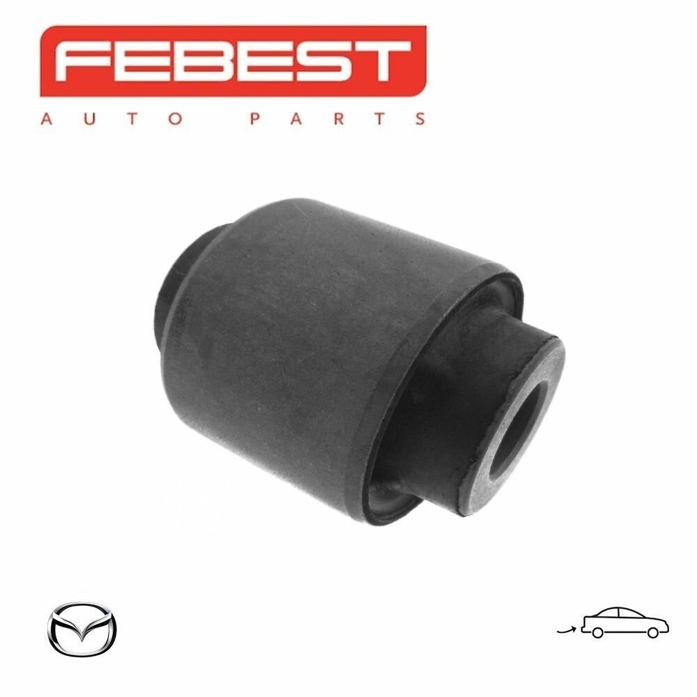 Сайлентблок FEBEST MZAB037, для Mazda, задний рычаг, металл, серый