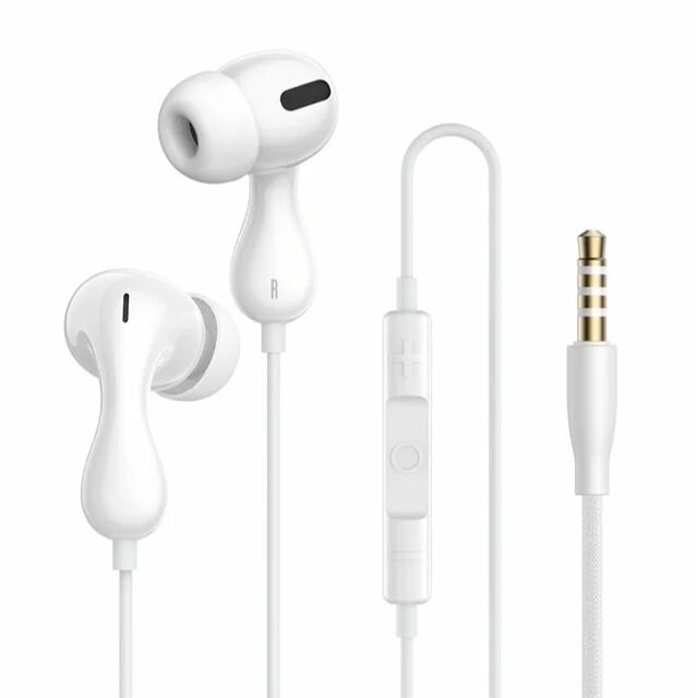 Проводные наушники с микрофоном Baseus Encok HZ20 с jak 3.5, белые A00171500212-00