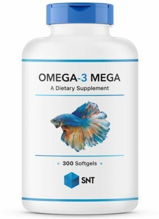 SNT Omega-3 Mega softgel 330EPA/220DHA Омега-3 Мега 1400мг для иммунитета, 300 капсул
