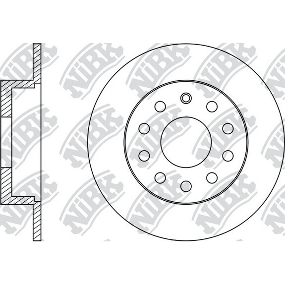 Диск тормозной задний для автомобиля Skoda, NIBK RN33005 (2 шт.)