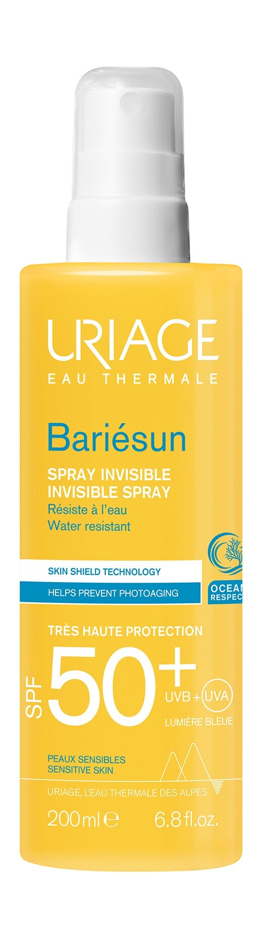 URIAGE Спрей для тела невидимый SPF 50+ "Барьесан", 200 мл
